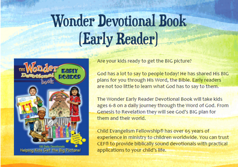 Wonder Devotional Books – Child Evangelism Fellowship Singapore